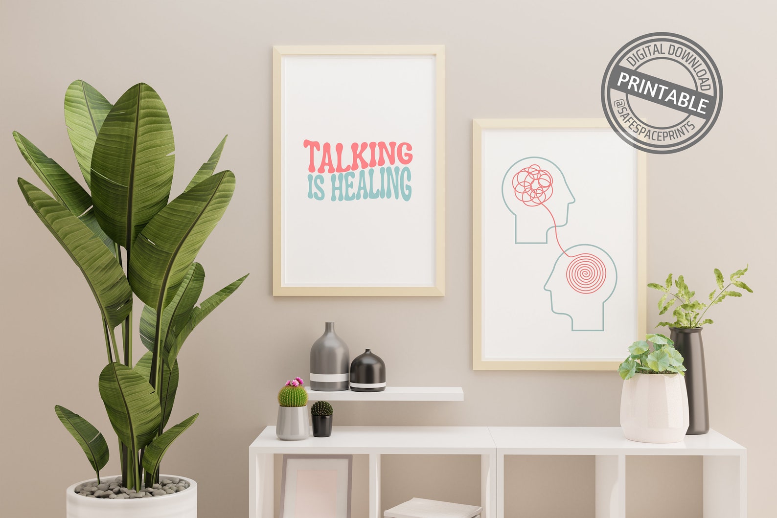 Talking is Healing Poster: Mental Health Decor (digital Download) - Etsy