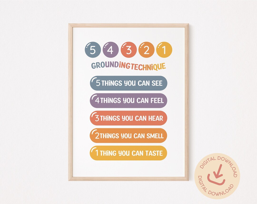 Grounding Technique, Therapy Office Decor, School Counselor and ...