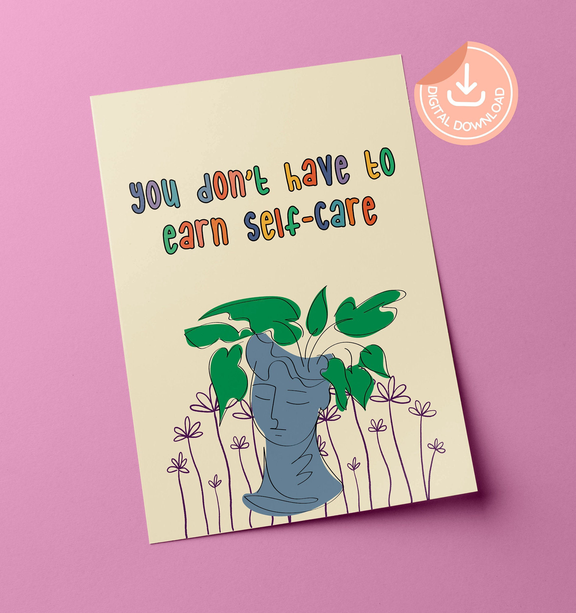 Self-care Printable Poster: Therapy Office Decor (digital Download) - Etsy