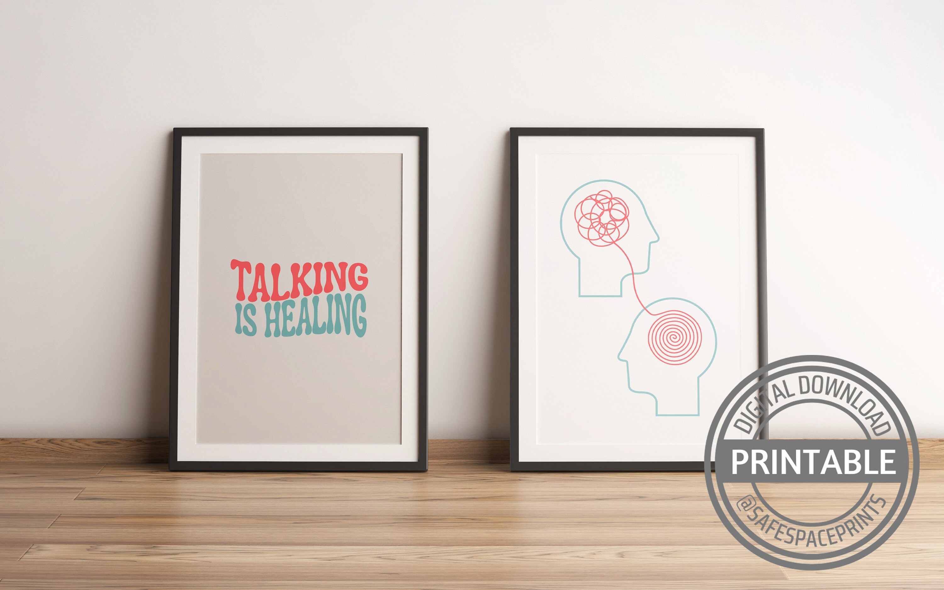 Talking is Healing Poster: Mental Health Decor (digital Download) - Etsy
