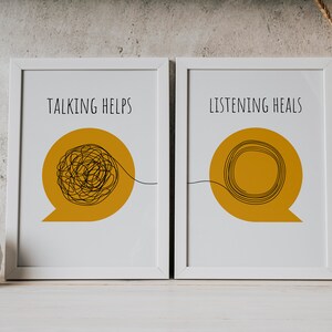 Mental Health Poster, Therapy Office Decor, School Counselor, School ...