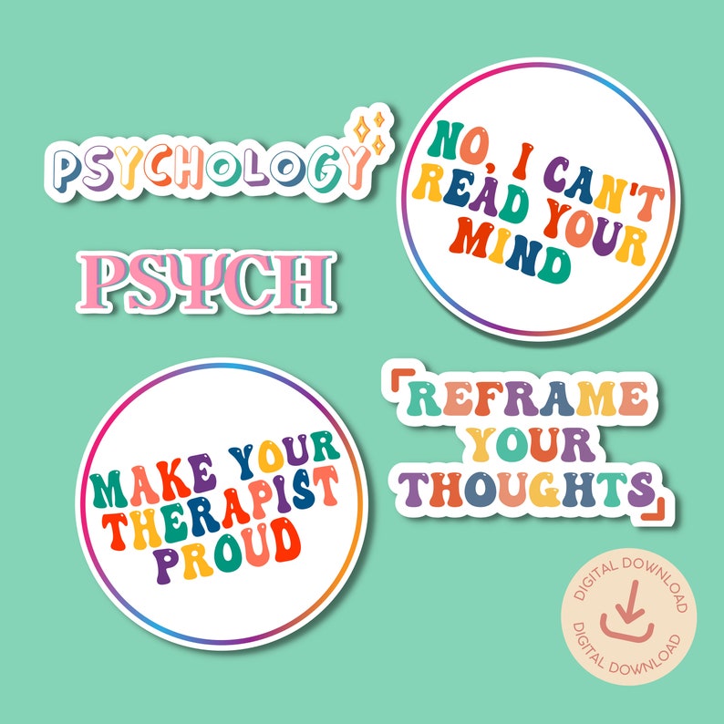 Psychology Stickers Mental Health Stickers Psychology Gifts - Etsy