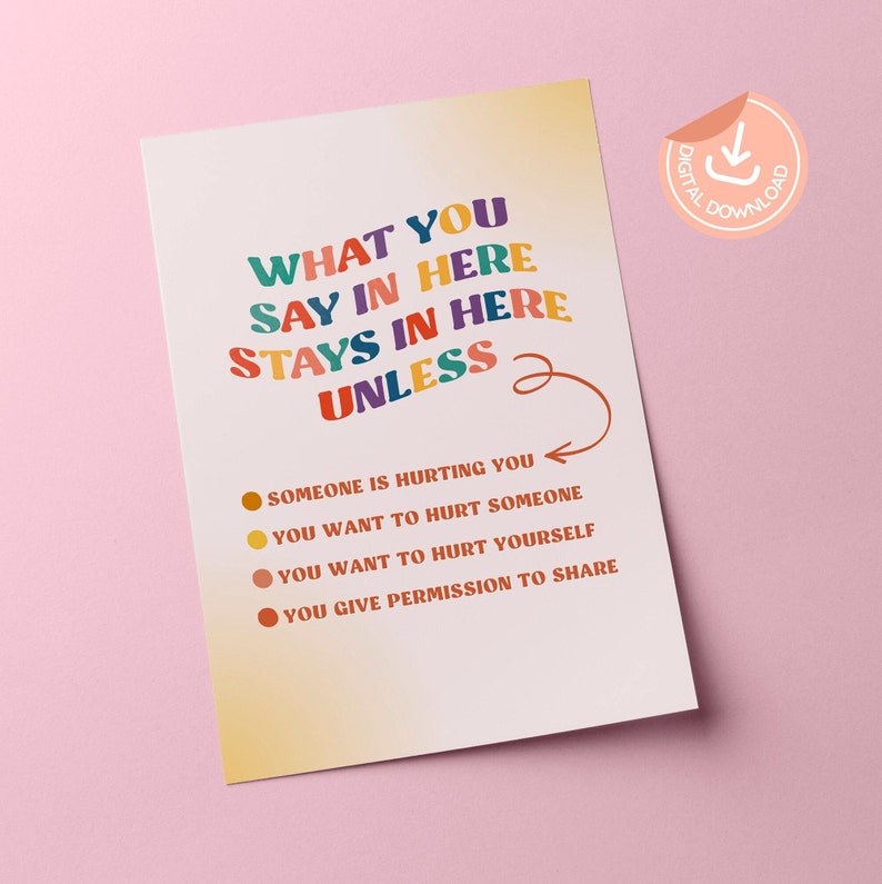 Confidentiality Agreement Sign, Therapy Office Decor, School Counselor ...