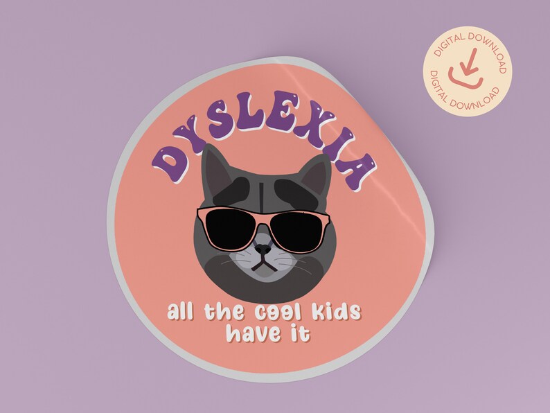 Dyslexia Neurodiversity Stickers: Mental Health, ADHD, Autism (digital ...
