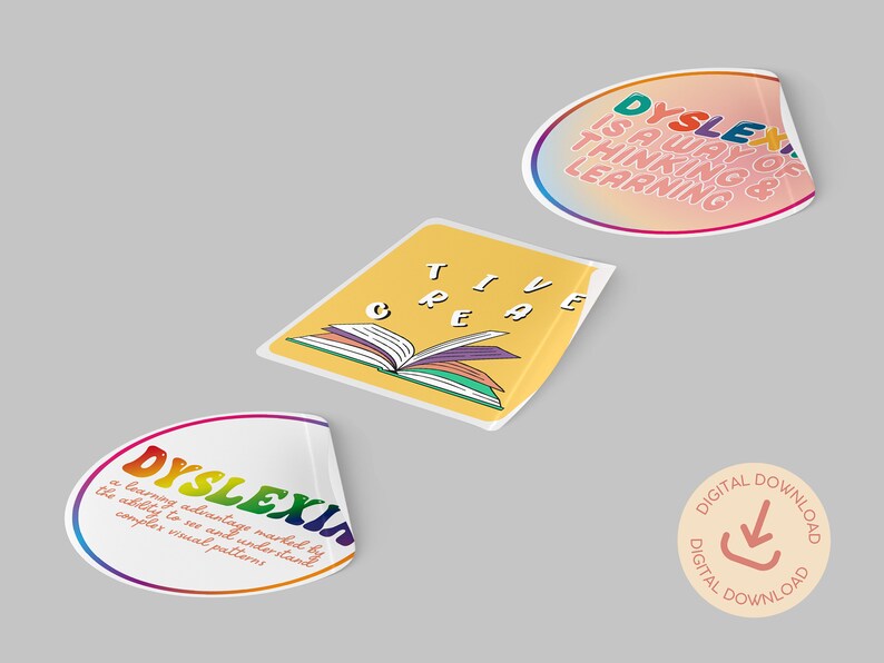 Dyslexia Stickers Neurodiversity Stickers Laptop Sticker - Etsy