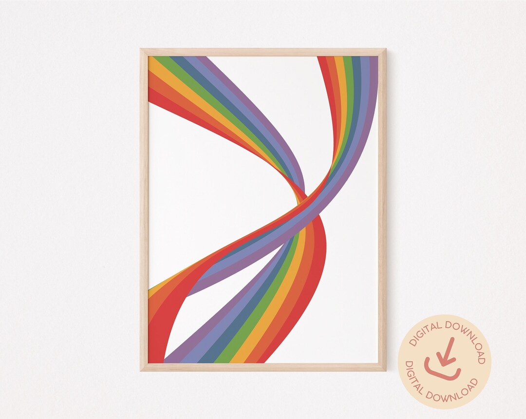 Abstract Rainbow Pride Wall Art: LGBT Home Decor (digital Download) - Etsy