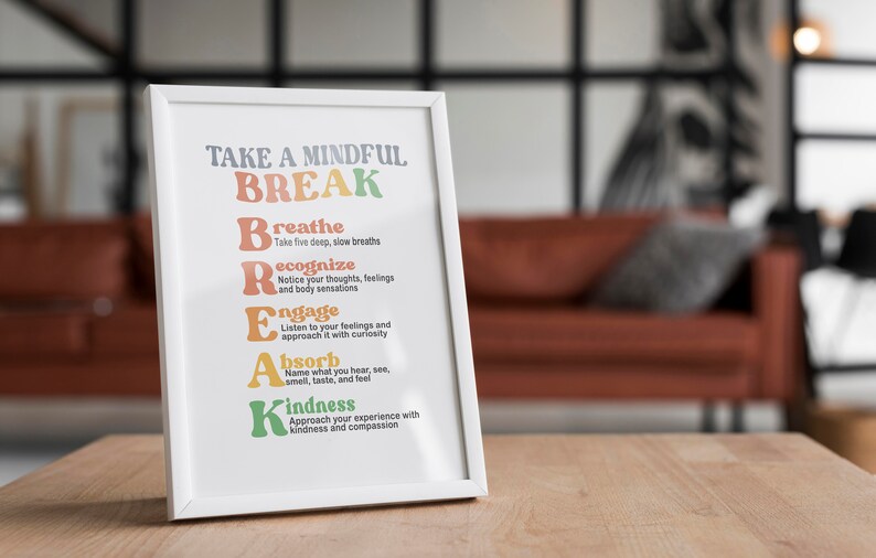 Mental Health Printable Poster Mindfulness Poster Therapy - Etsy