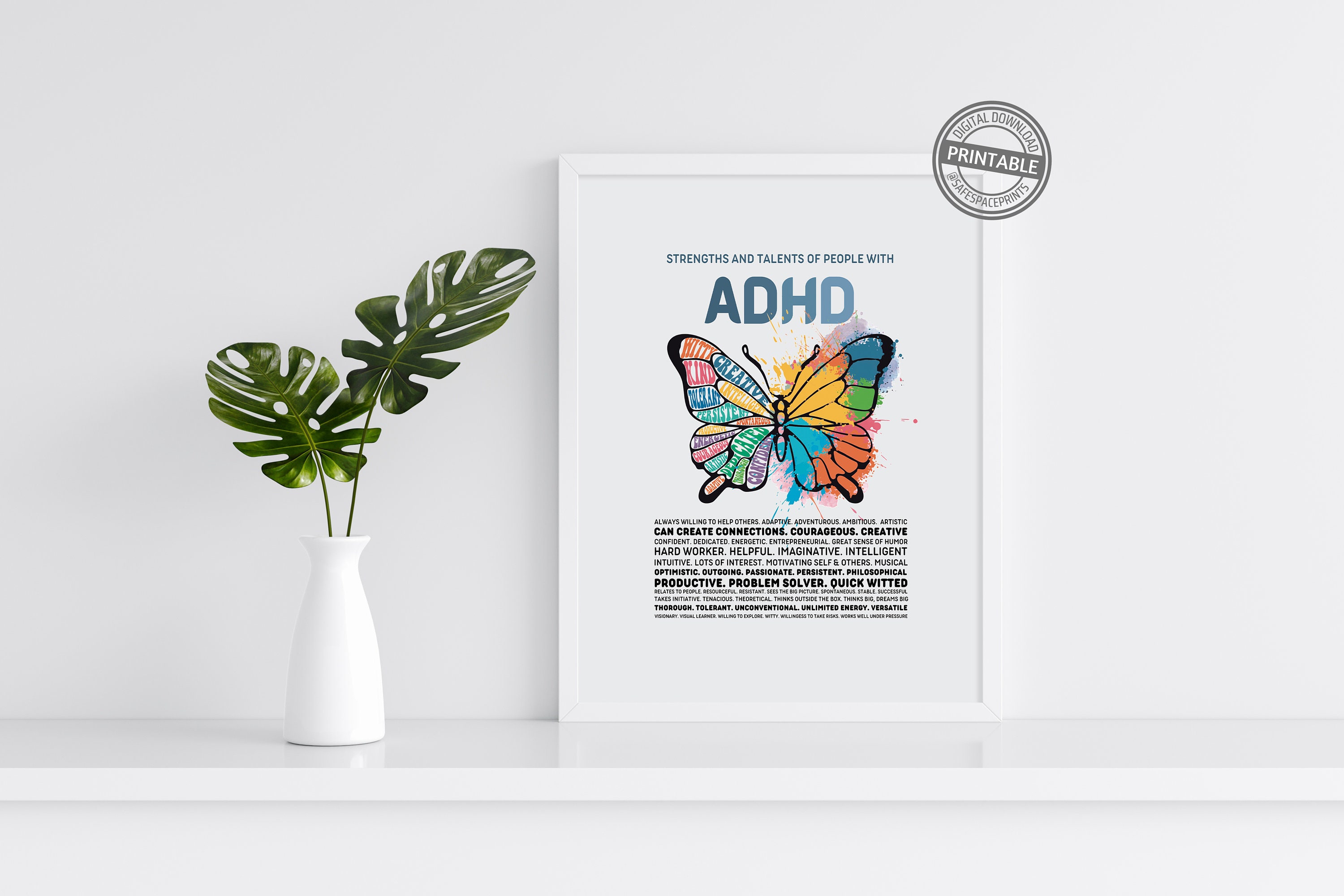 ADHD Poster Printable ADHD Wall Art Therapist School - Etsy Australia