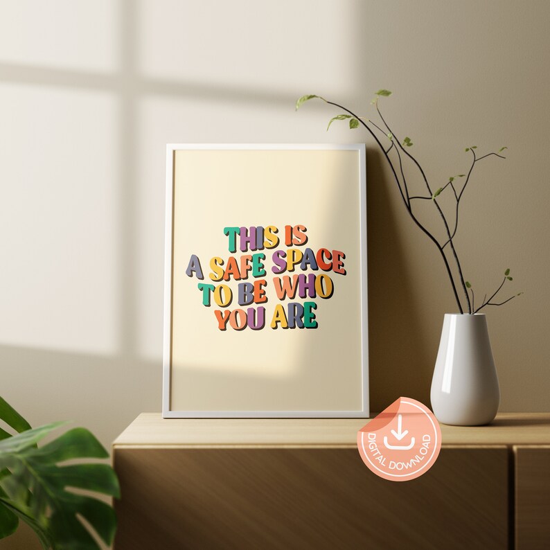 This is A Safe Space Printable Mental Health Poster Therapy - Etsy