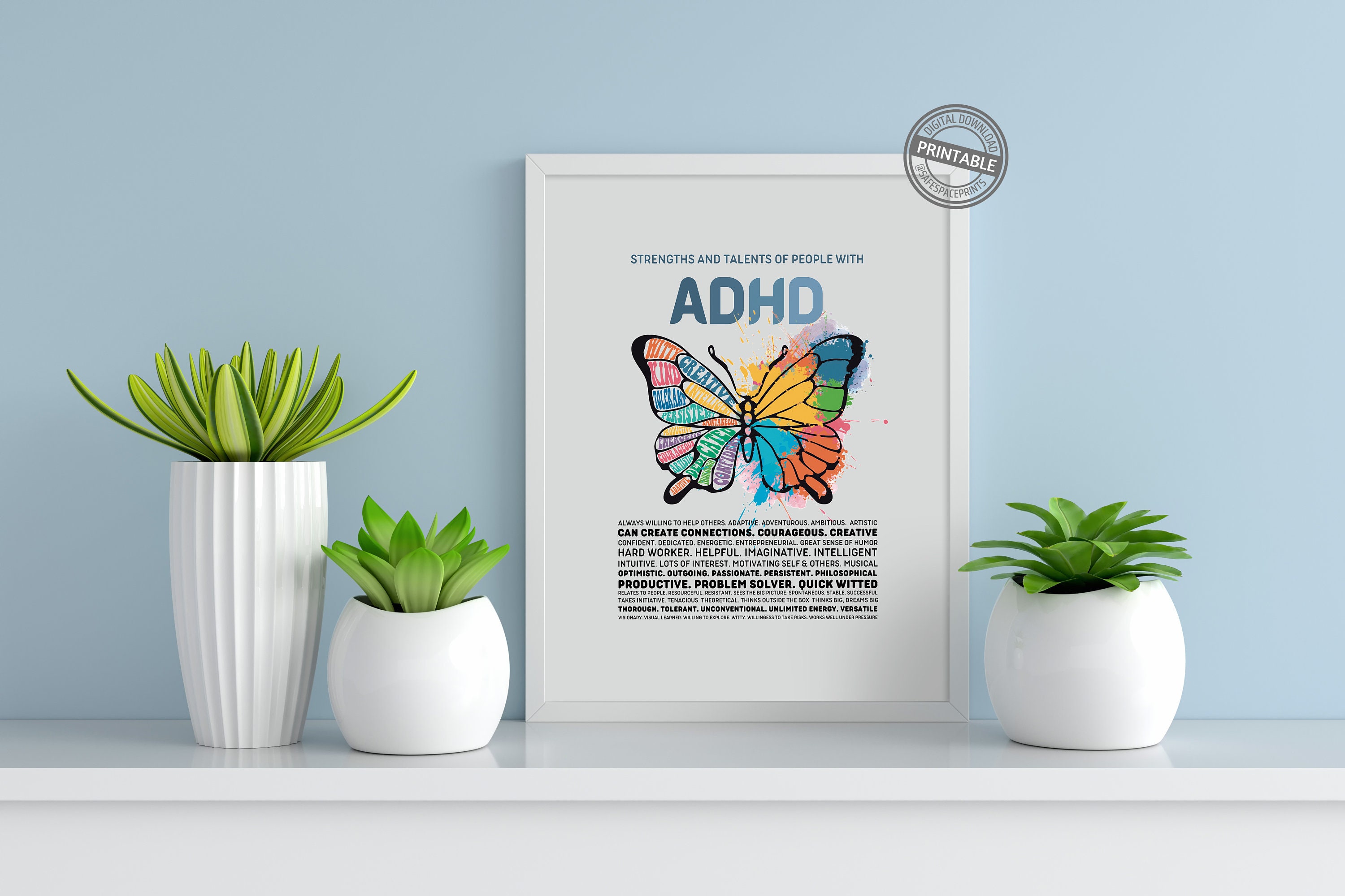 ADHD Poster Printable ADHD Wall Art Therapist School - Etsy Australia