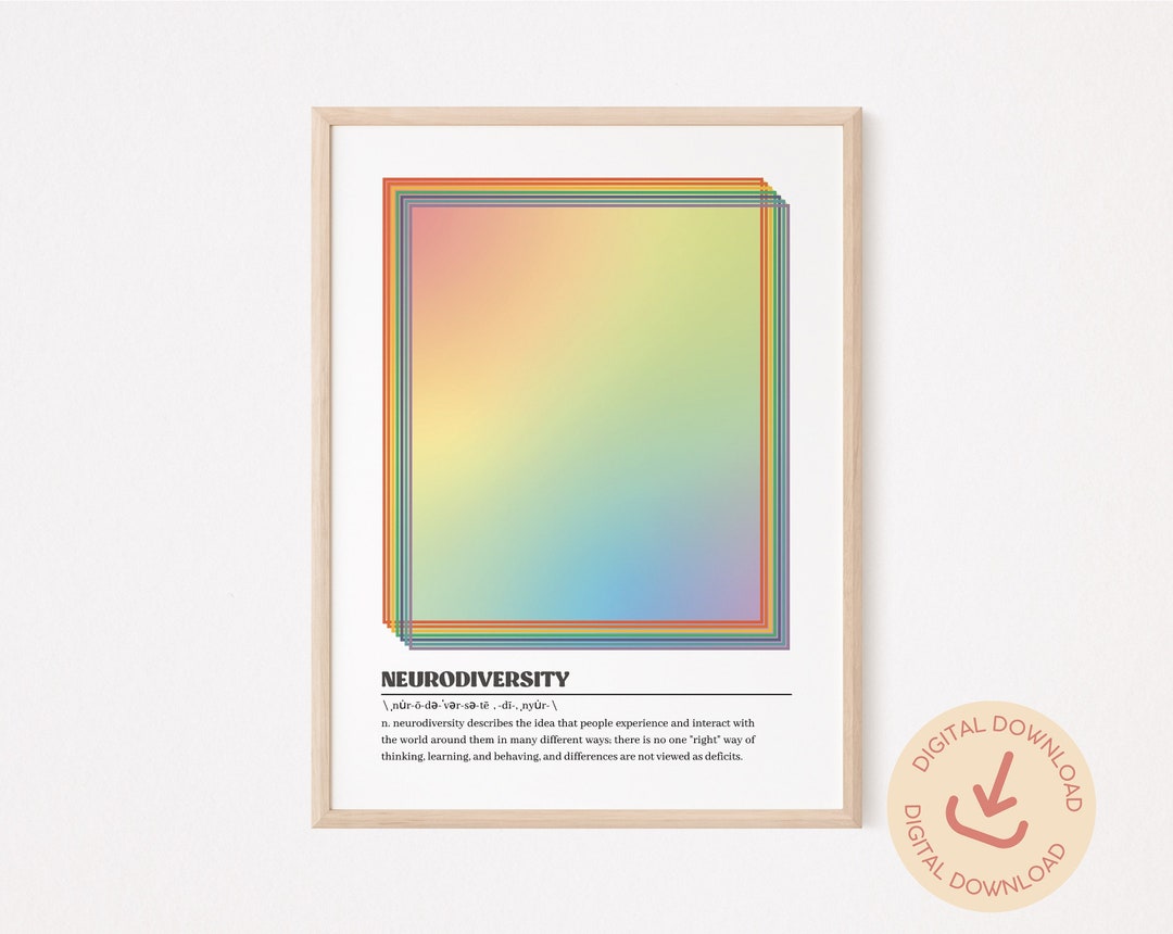 Therapy Office Decor, Neurodiversity Wall Art, ADHD Poster, ADHD ...