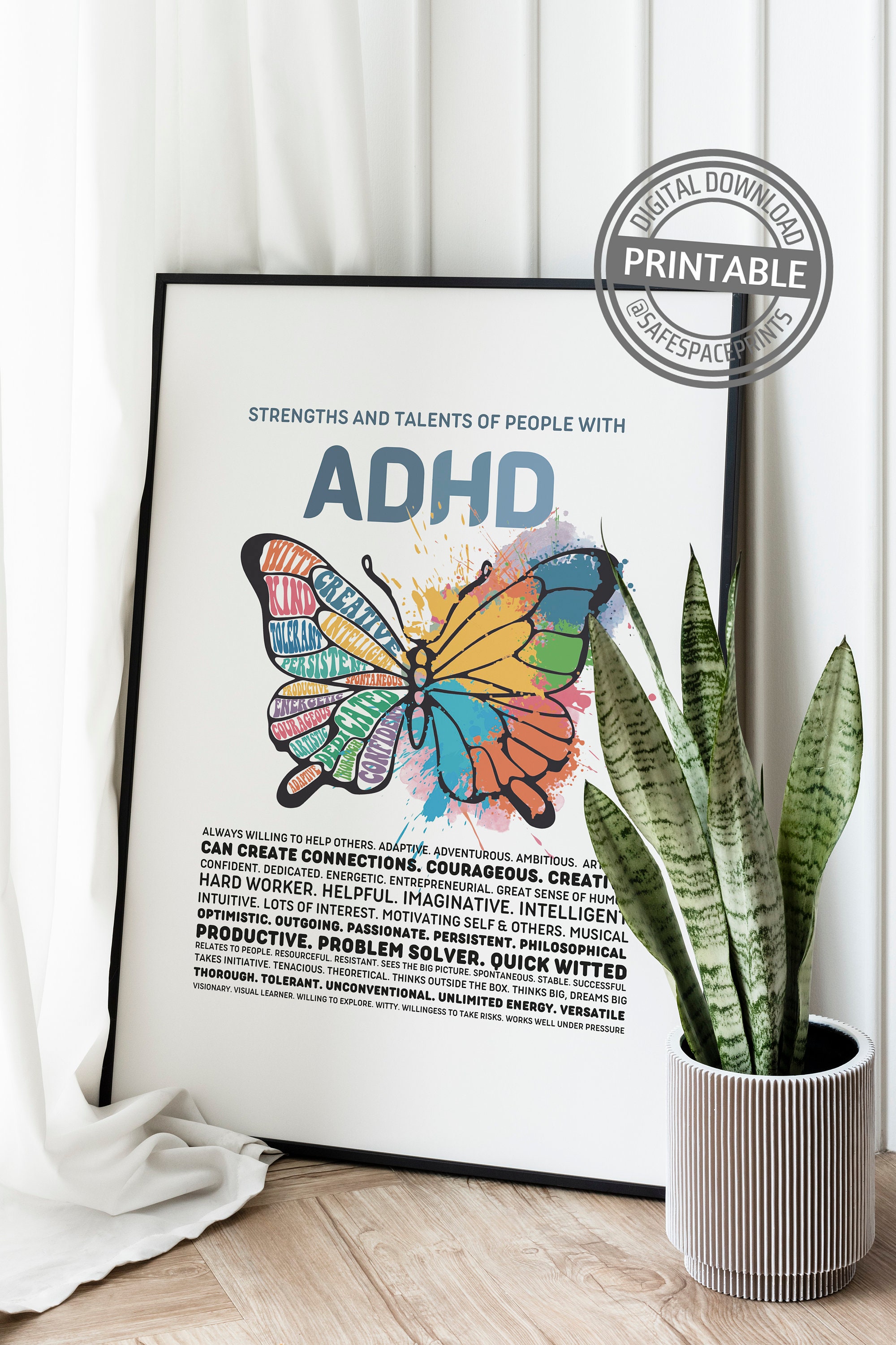 ADHD Poster Printable ADHD Wall Art Therapist School - Etsy Australia