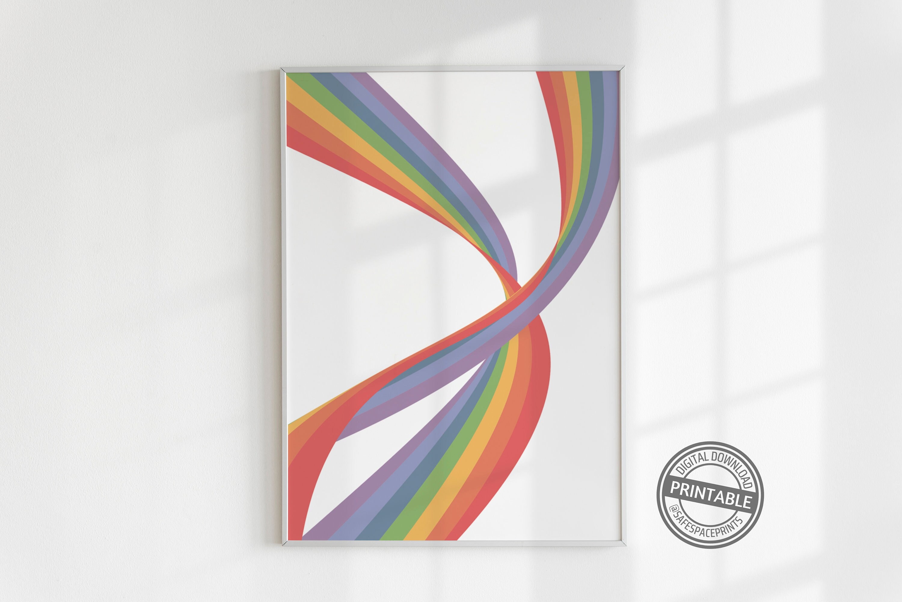 Pride Abstract Wall Art, LGBT Printable Poster, LGBT Art, Rainbow Wall ...