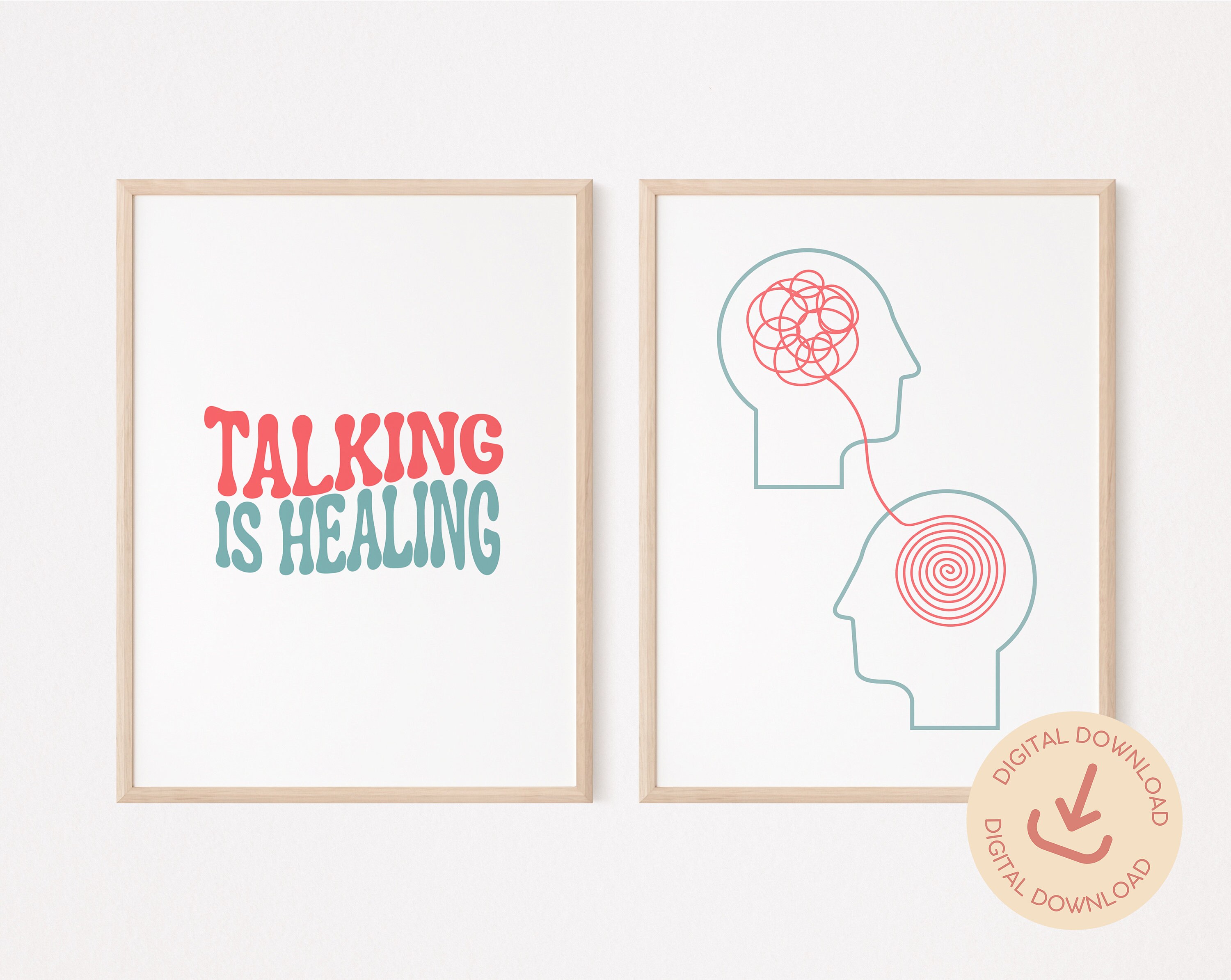 Talking is Healing Poster: Mental Health Decor (digital Download) - Etsy