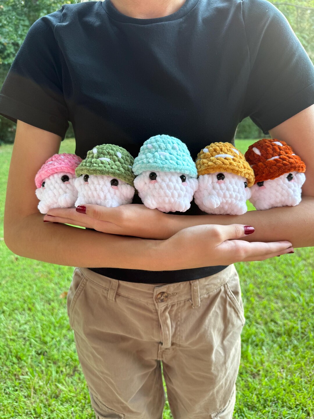 Crochet Mushroom Plushie: Vibrant Colors Amigurumi Mushy Boy Gift - Etsy
