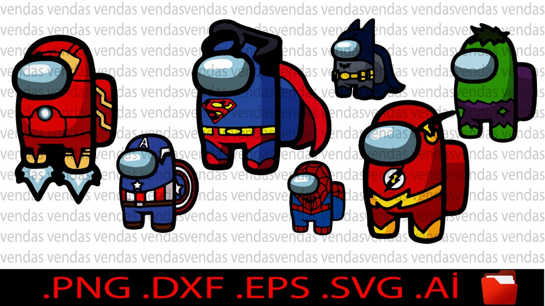 Superhero Among Us Vector,avengers Among Us, Superhero Friends Clip Art ...