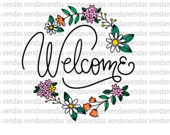 Welcome Rounded SVG PNG Curved Welcome SVG Welcome Mat Svg Welcome Mat ...