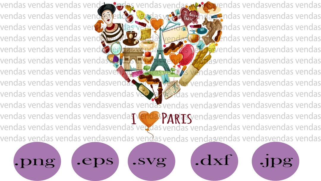 Love France Svg, I Love Paris Svg,eiffel Tower Svg, Romantic Paris ...