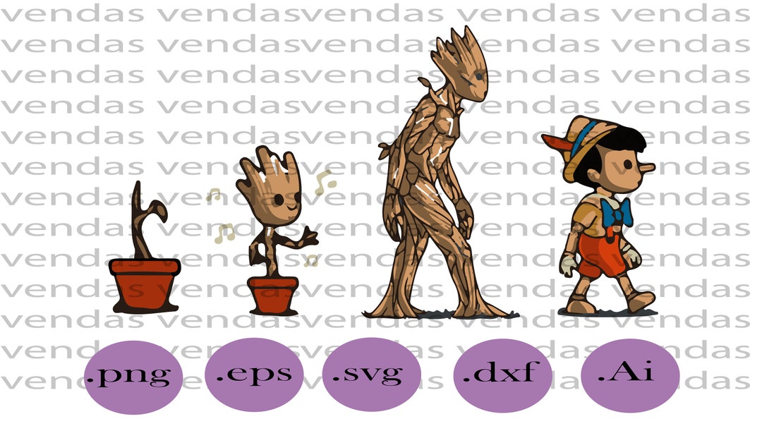 I Am Groot Groot Evolution Baby Groot Süper Hero Pinocchio - Etsy UK