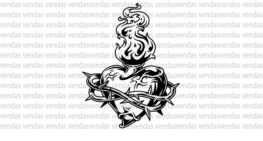 Flaming Heart Svg,heart on Fire Svg,flame Heart Silhouette,fire Heart ...