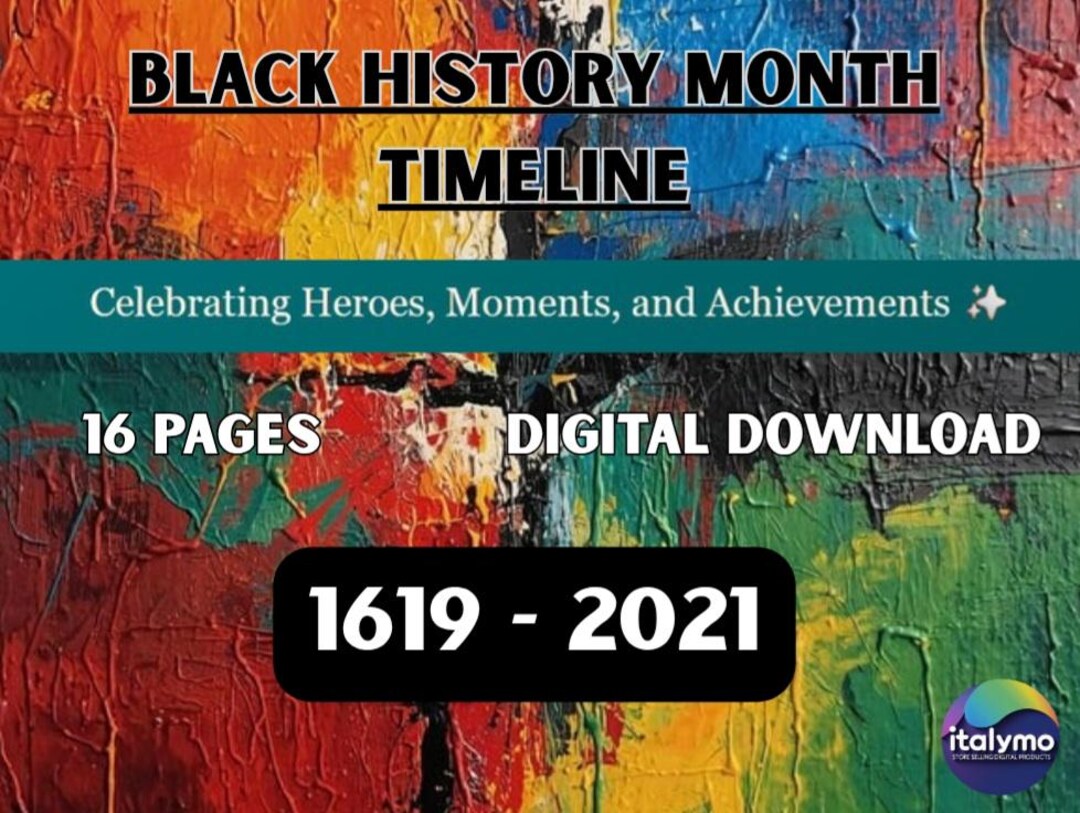 Black History Month Timeline PDF, 1619- 2021, Printable Educational ...