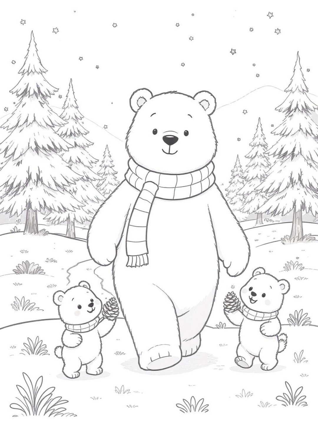 Animal Family Coloring Book, Mom & Baby Animals Coloring Pages, Cute ...