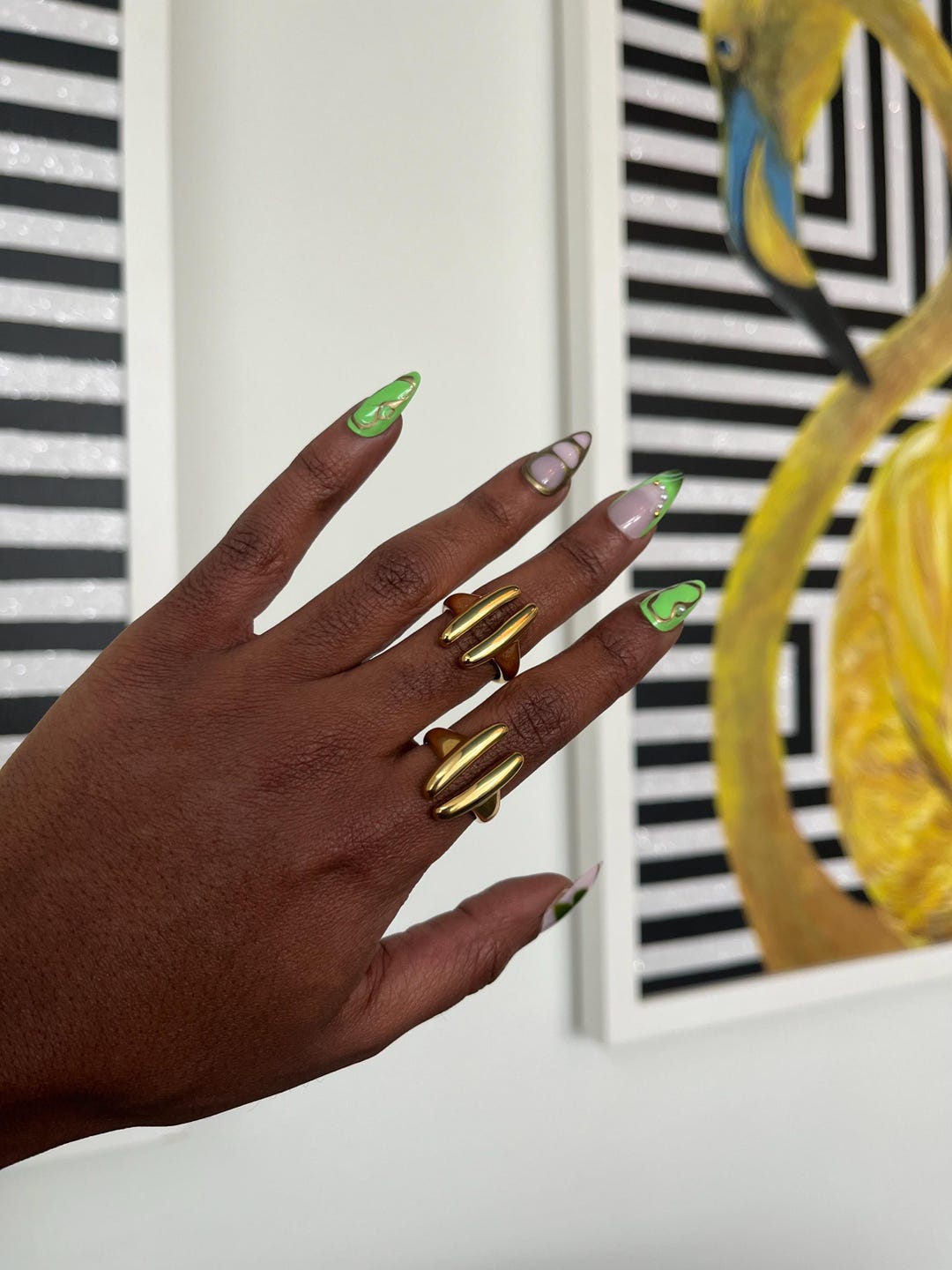 Serena Ring, Gold Statement Ring, 18k Gold Plated, Stainless Steel ...