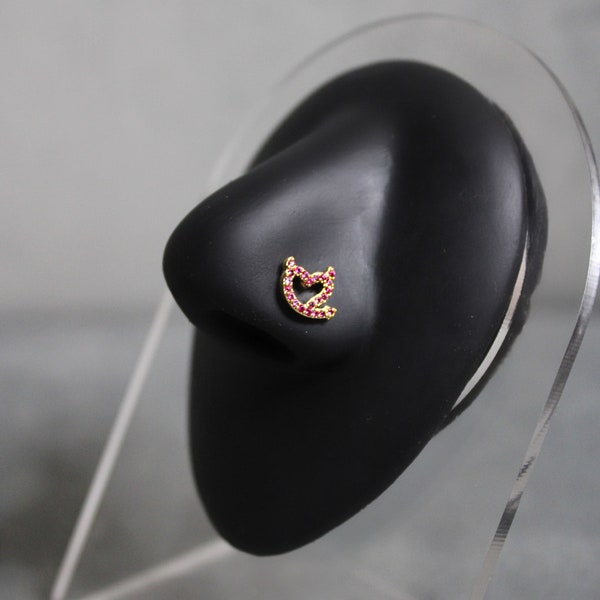 Heart Gold Nose Ring - Etsy
