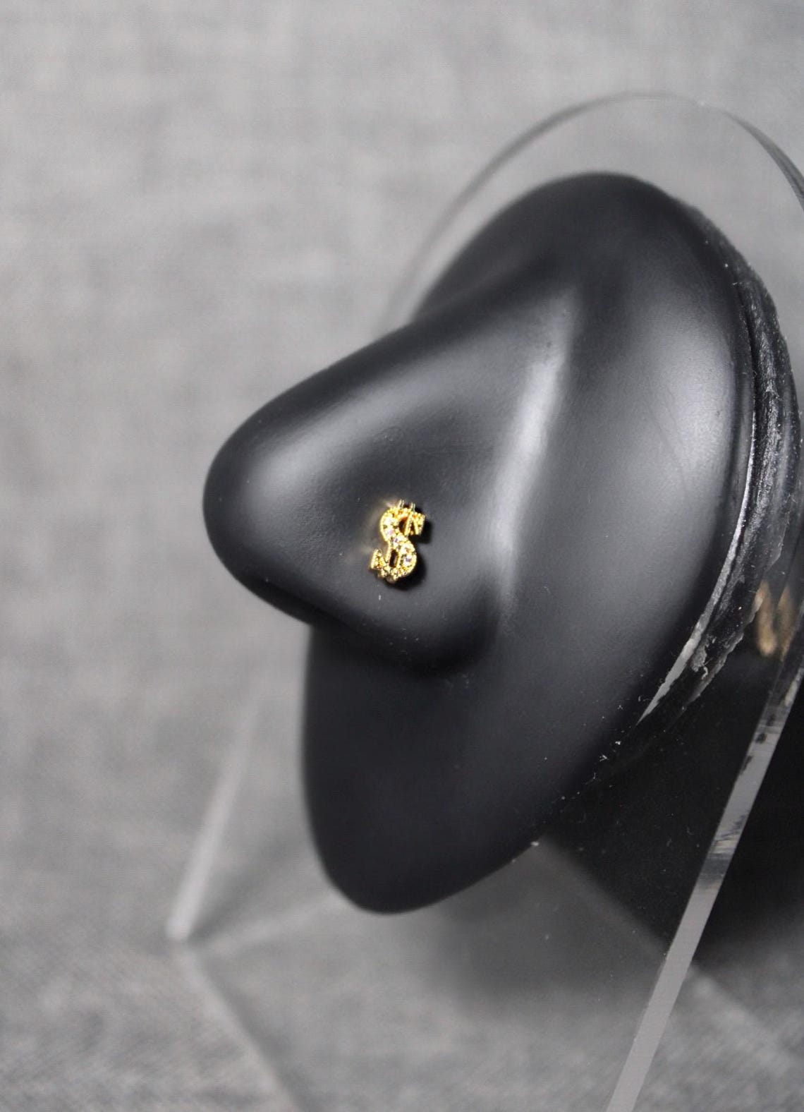 Money Sign Nose Ring, Gold Dollar Sign Nose Rings, Surgical Steel, 20G ...