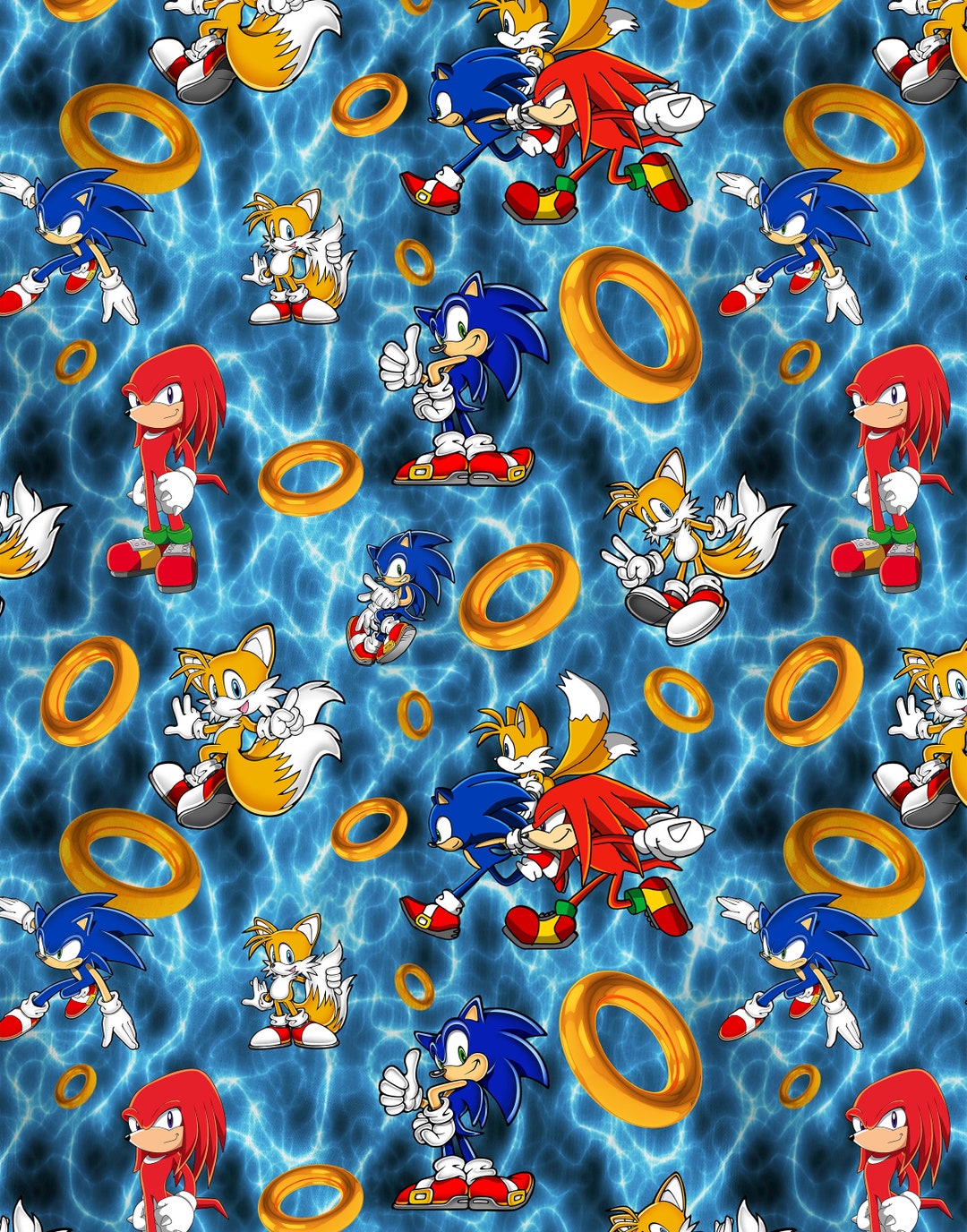 Sonic Gift Wrapping Sonic Wrapping Paper Sonic Wrapping Etsy