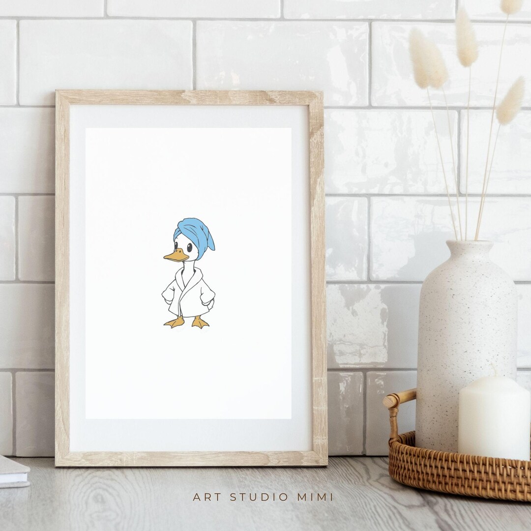 Bathroom Printable Wall Art, Duck Bathroom Prints, Funny Bathroom Wall ...