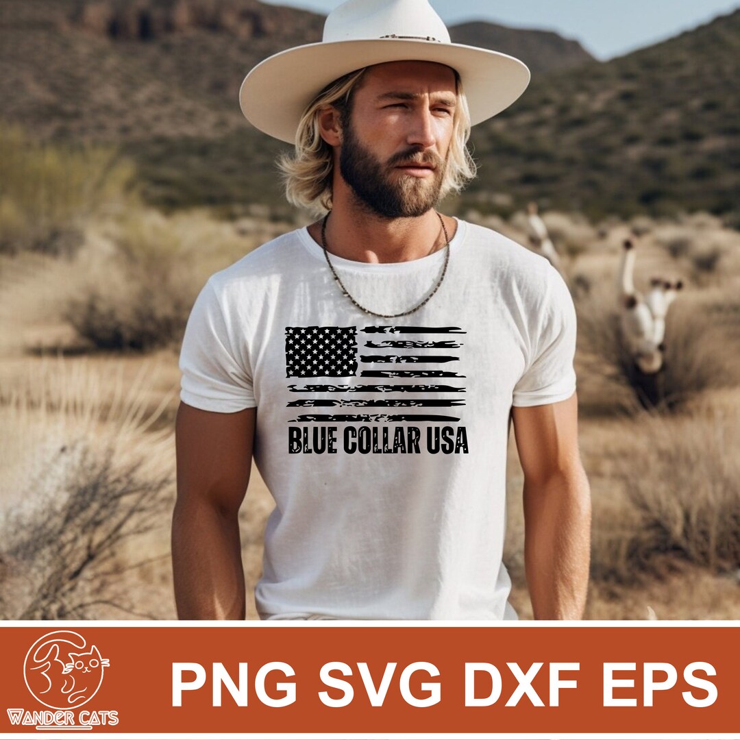 Blue Collar Usa Svg, Usa Flag SVG, Rich Men Svg, North of Richmond Svg ...