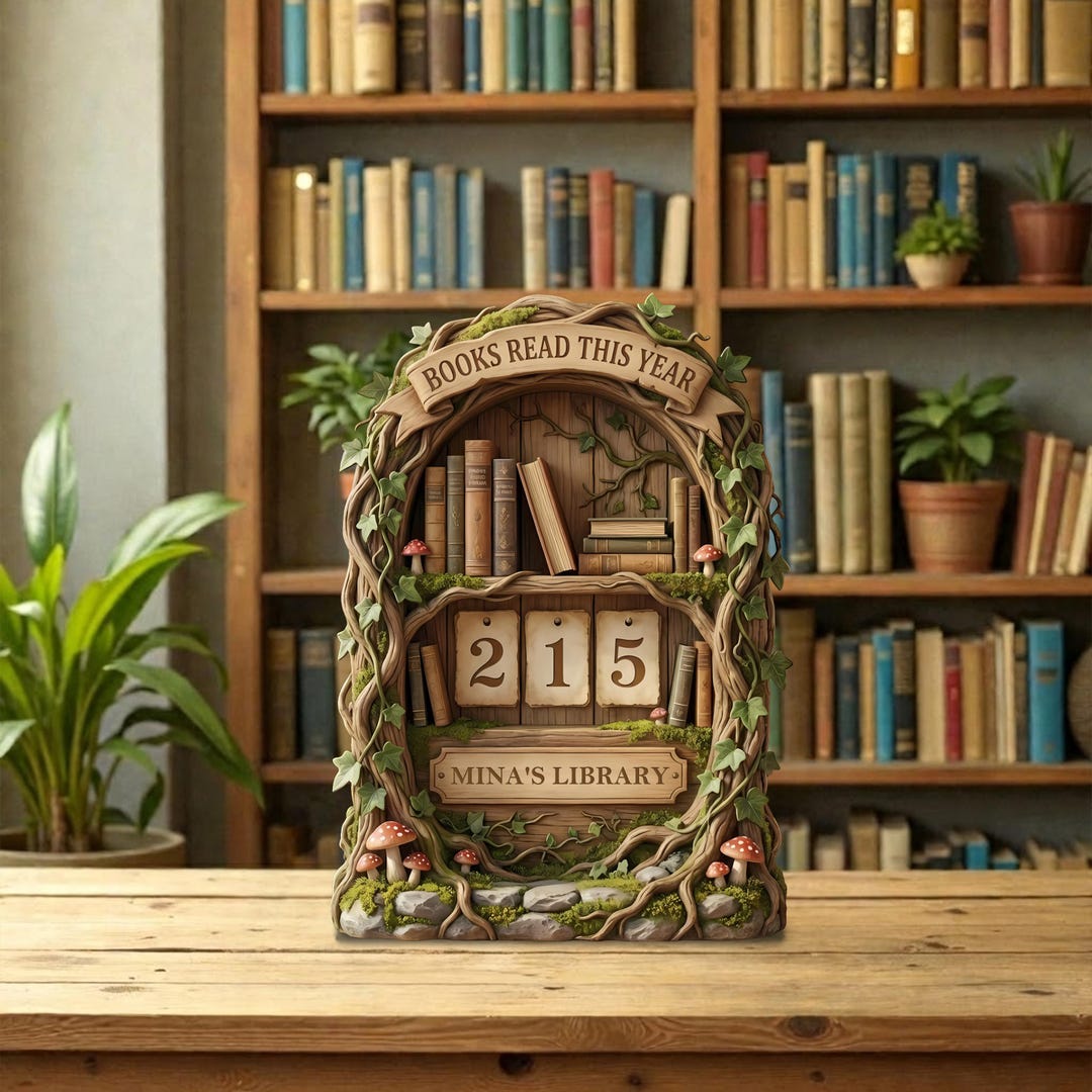 Personalized Book Counter Reading Tracker, Books Read This Year Decor ...