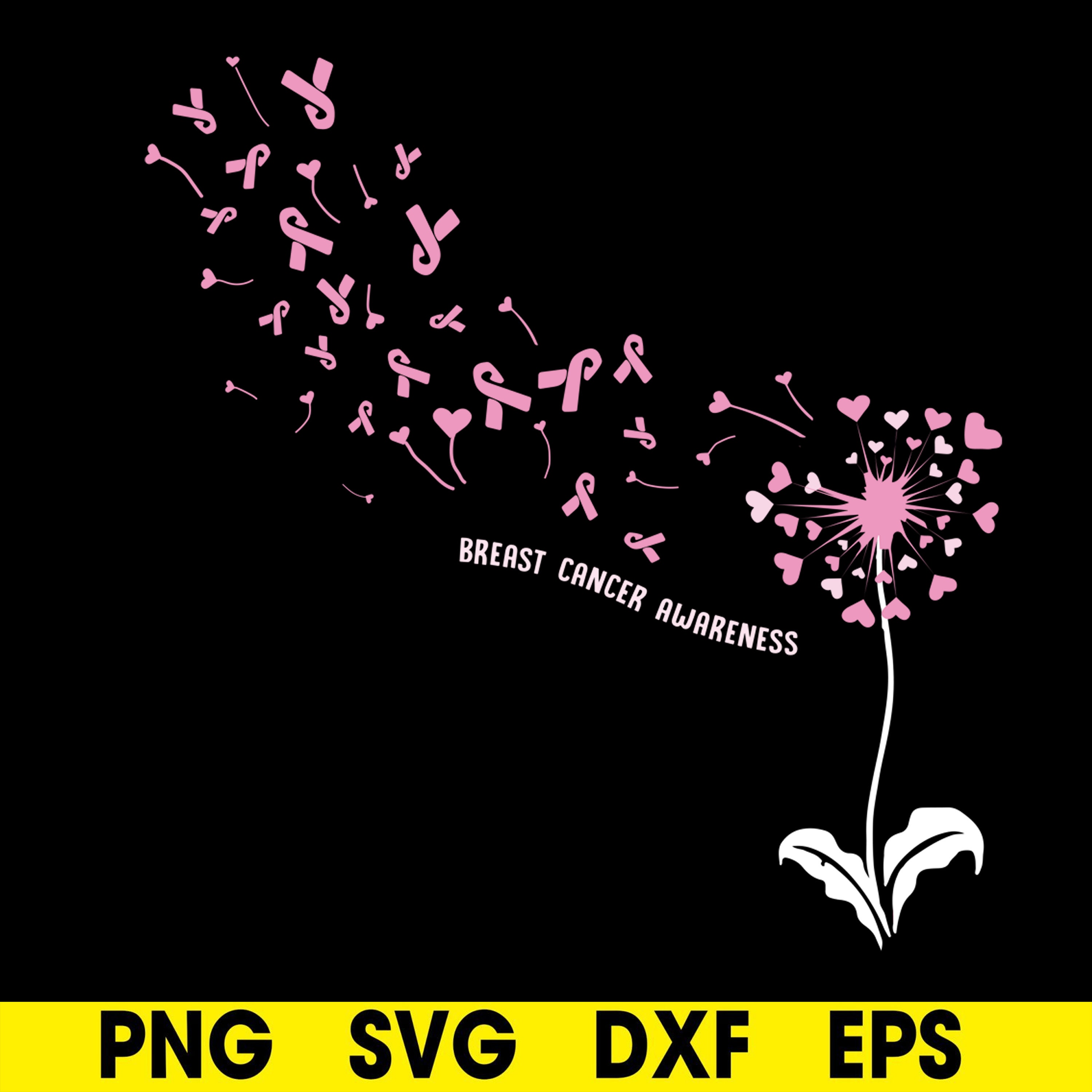 Pink Flower Svg Pink Ribbon Svg Pink Heart Svgsublimation - Etsy