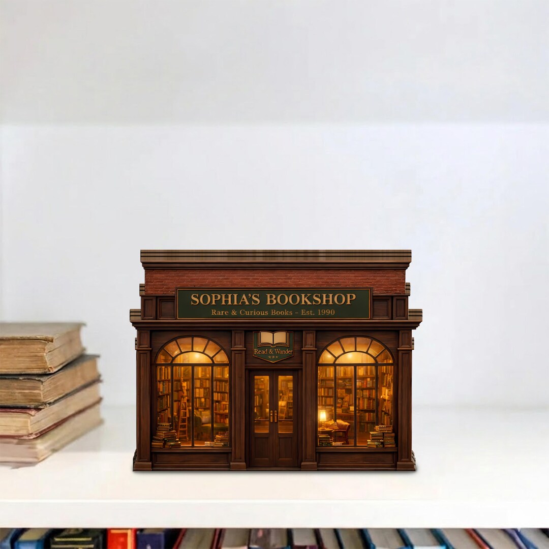Personalized Bookstore Decor, Bookshelf Decor, Custom Bookshop ...