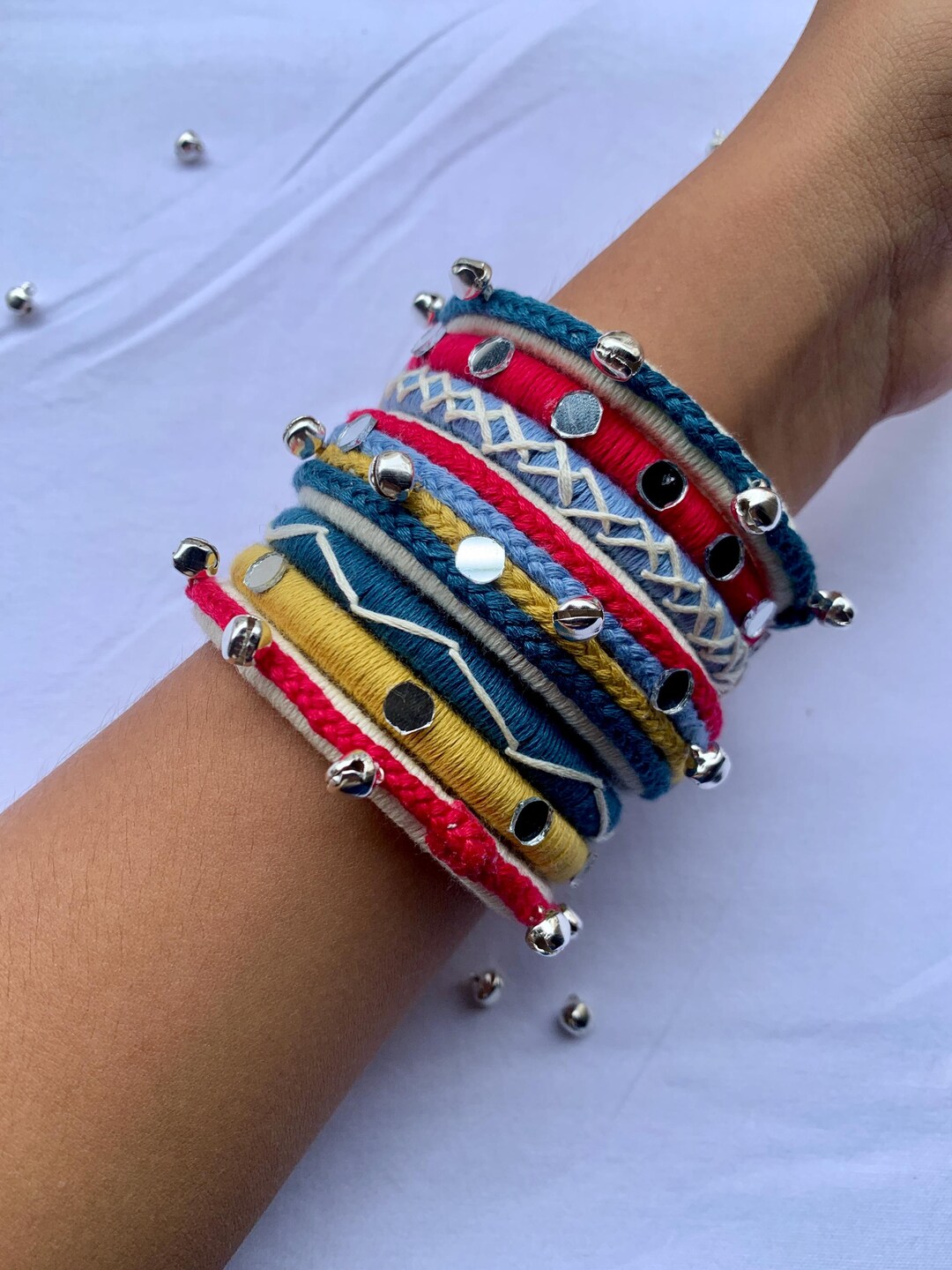 Navratri Jingle Bell Bangles: Handmade Navratri Indian Festival ...