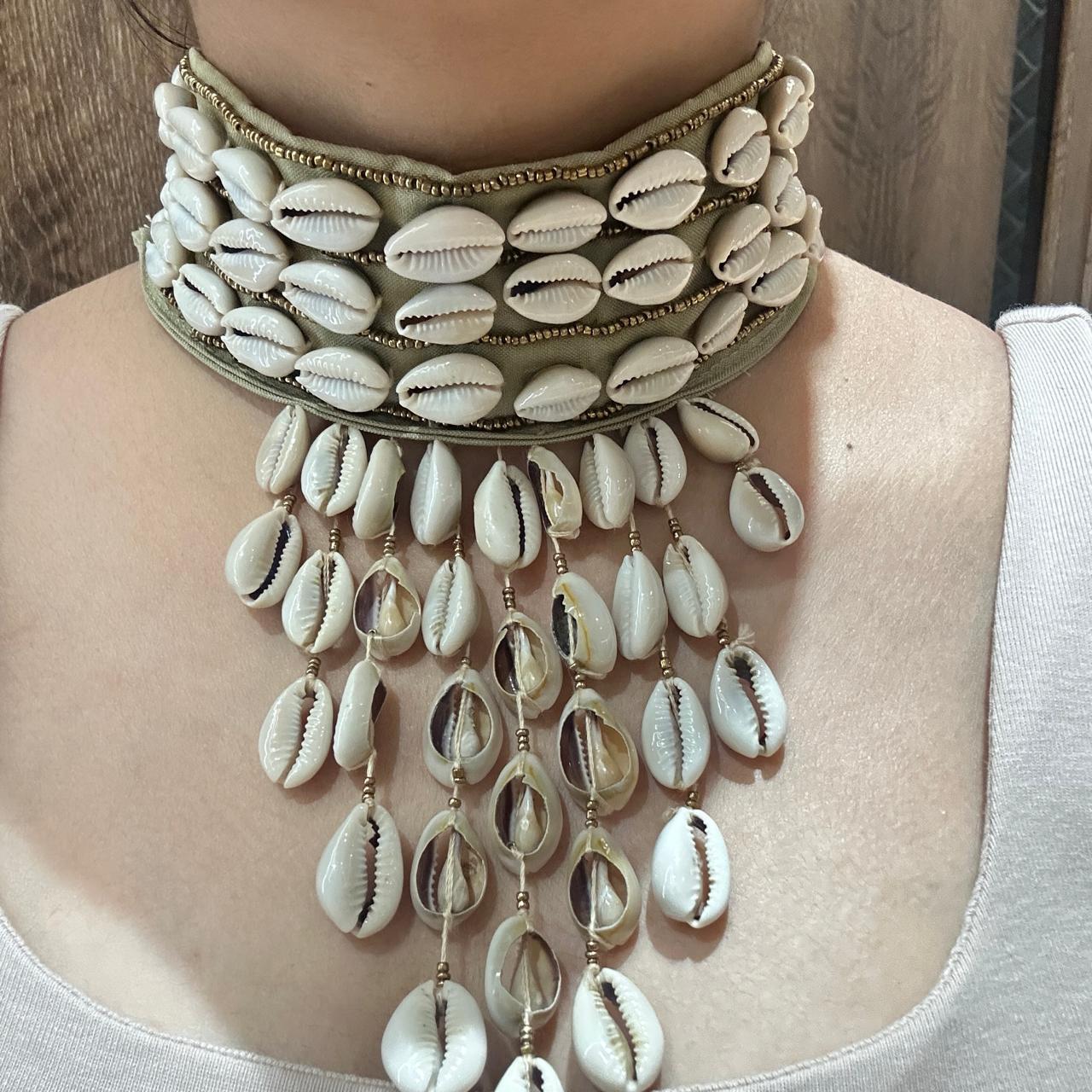 Handmade Cowrie Shell Necklace: African Boho Shell Choker - Etsy