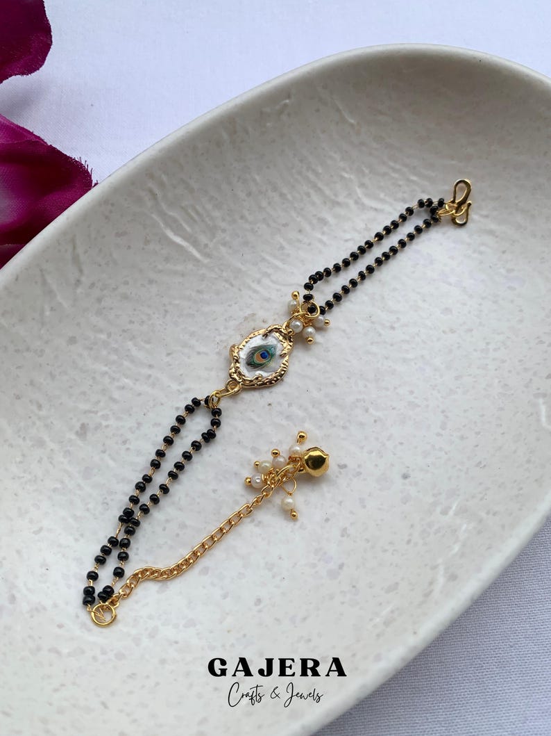 Handmade Evil Eye Rakhi Bracelet Set: Bhai & Bhabhi, Morpinch Charm - Etsy