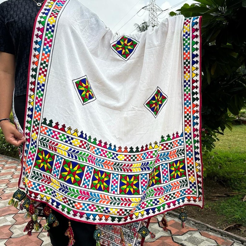 Pure Handmade Dupatta for Women, Dupatta for Navratri, Dupatta for ...