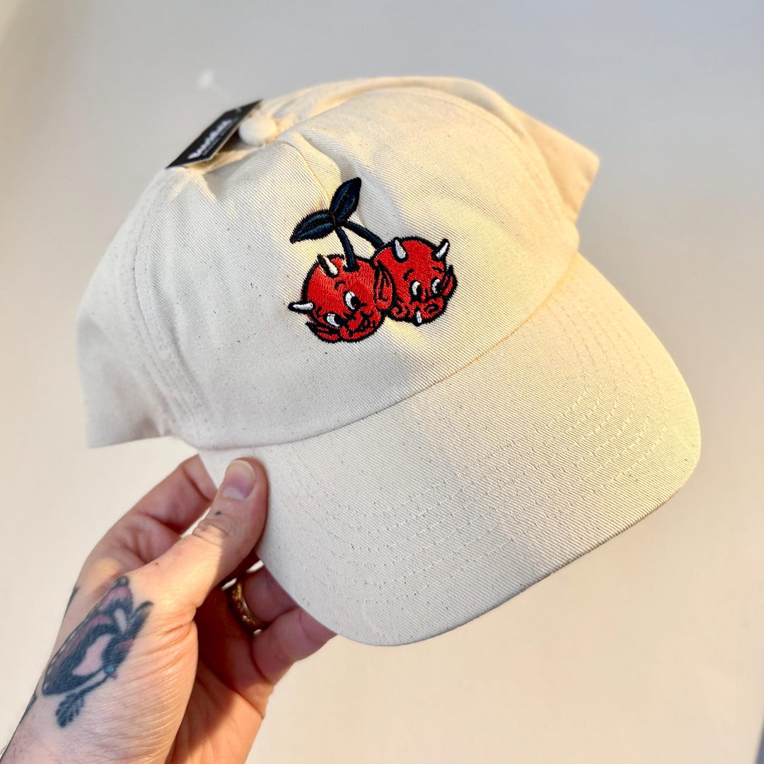 Cute Devil Cherries Character | Natural Colour | Traditional Tattoo ...