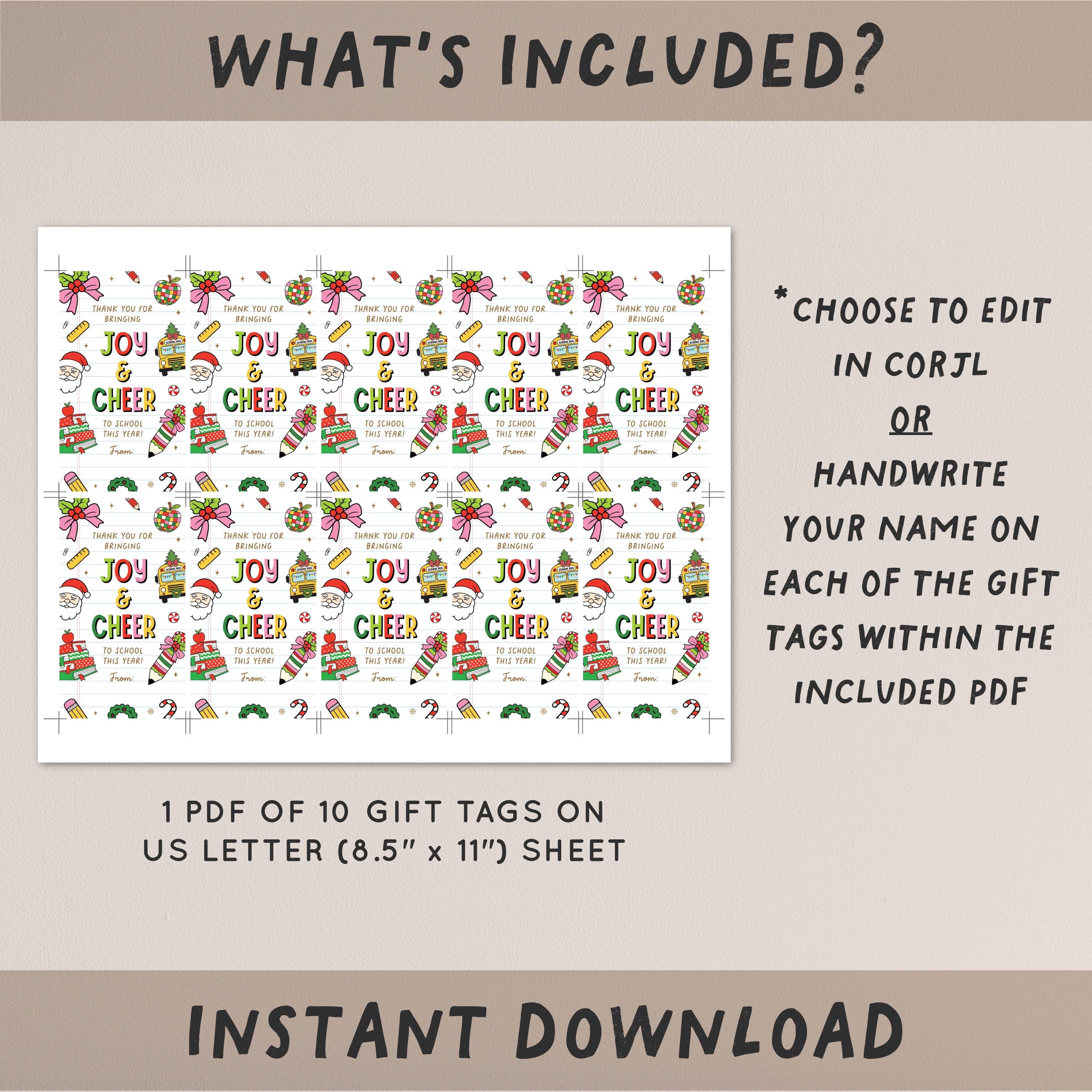 Editable Christmas Gift Tag | Printable Present Tags | Teacher Gift ...