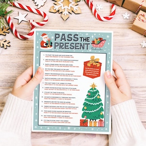 Christmas Pass the Present Game Printable, Pass the Gift, Christmas ...