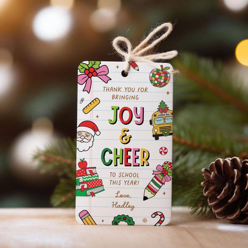 Editable Christmas Gift Tag | Printable Present Tags | Teacher Gift ...