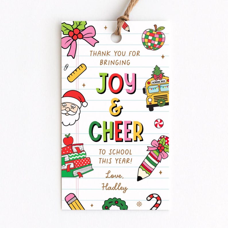 Editable Christmas Gift Tag | Printable Present Tags | Teacher Gift ...