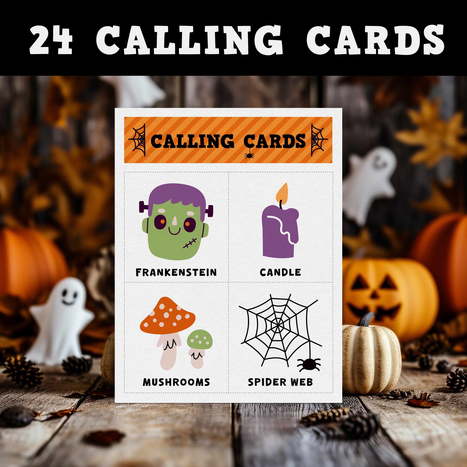 Halloween Bingo Set, 30 Halloween Bingo Cards, Kids Halloween Party ...