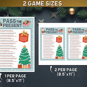 Christmas Pass the Present Game Printable, Pass the Gift, Christmas ...