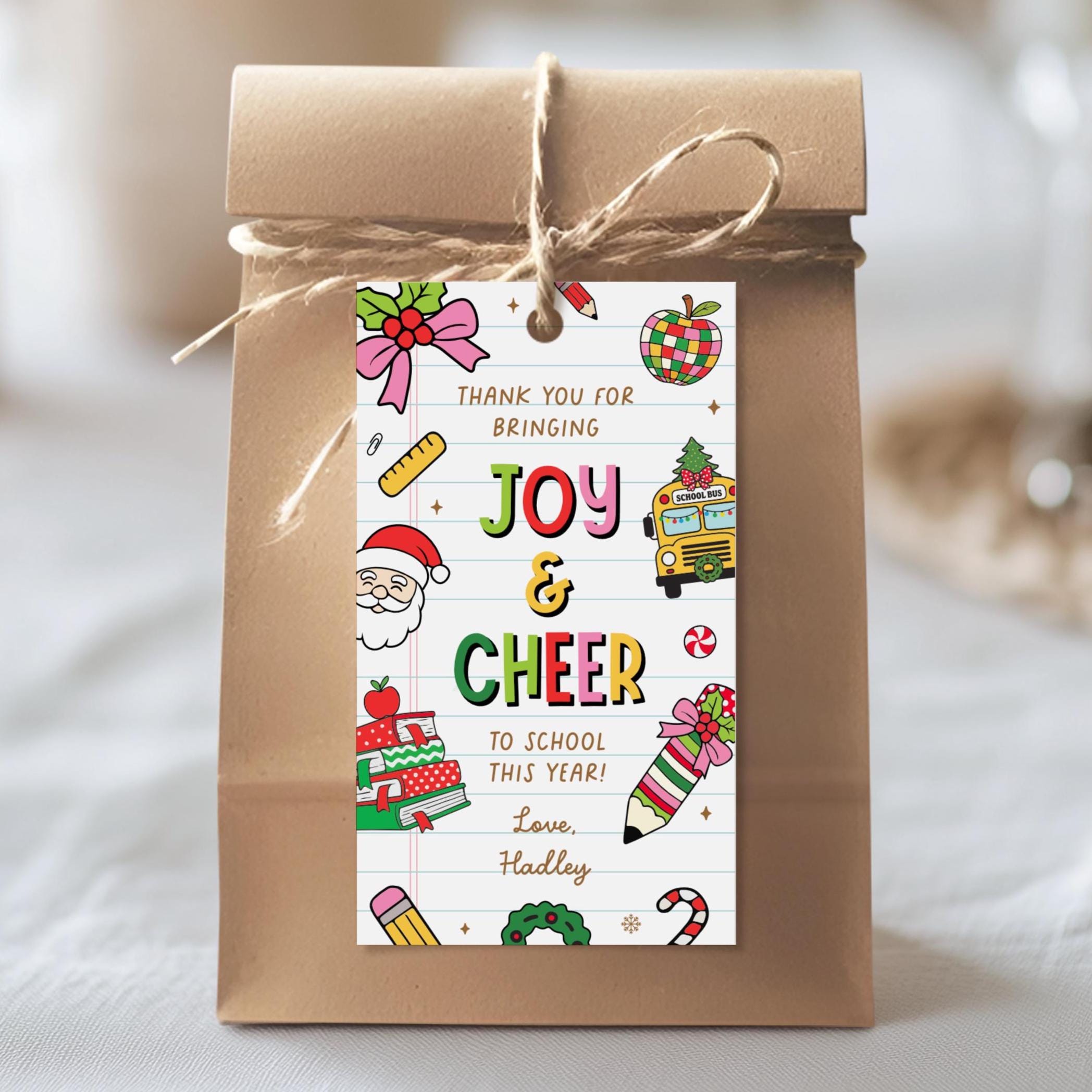 Editable Christmas Gift Tag | Printable Present Tags | Teacher Gift ...