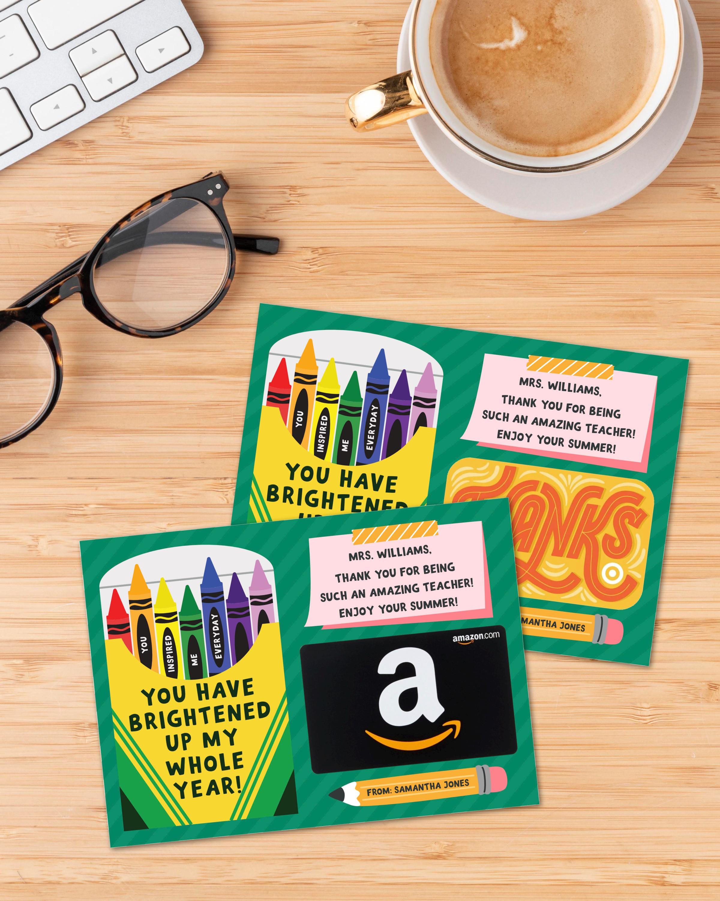 Teacher Appreciation Gift Card Holder | Crayon Box Printable | Teacher ...
