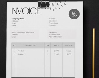 Invoice for Influencer Invoice Template UGC (Download Now) - Etsy