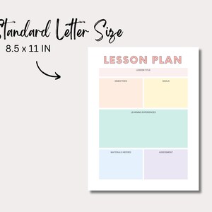 Pastel Lesson Plan Template, Printable Lesson Plan, Learning Resource ...